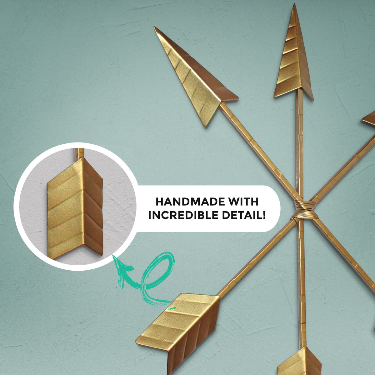 Gold Metal Arrow Wall Décor | FREE 2 Day Shipping + Hassle-Free Returns ...