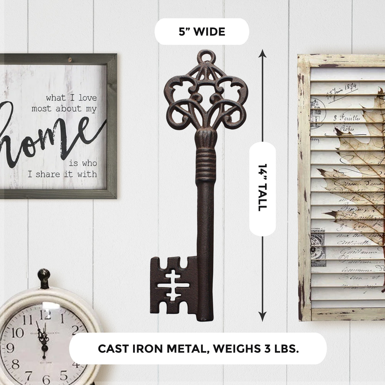 Bronze Skeleton Key Decor - FREE 2 Day Shipping + Hassle-Free Returns ...