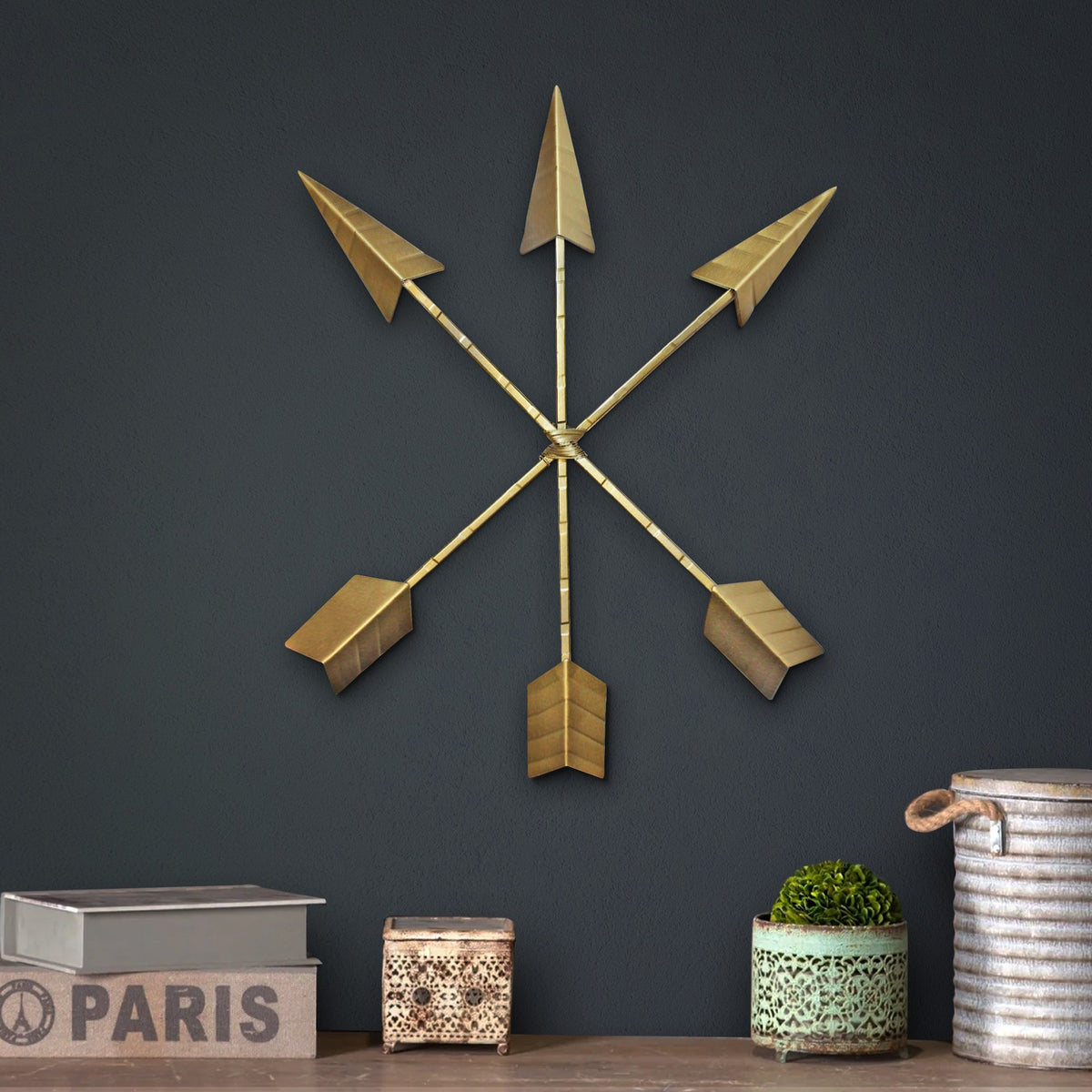 Gold Metal Arrow Wall Décor | FREE 2 Day Shipping + Hassle-Free Returns ...